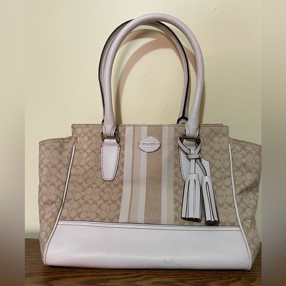 Coach | Bags | Coach Legacy Signature Stripe Candace Carryall | Poshmark